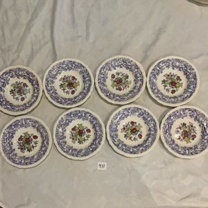 Spode | Dining | Vintage Spode Purple China 8 In Soup Bowl Set | Poshmark